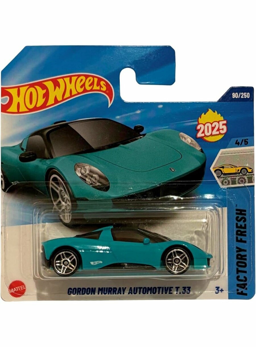 JBB70 Hot Wheels машинка металлическая игрушка коллекционная масштабная модель Gordon Murray Automotive T.33 кейс 2025