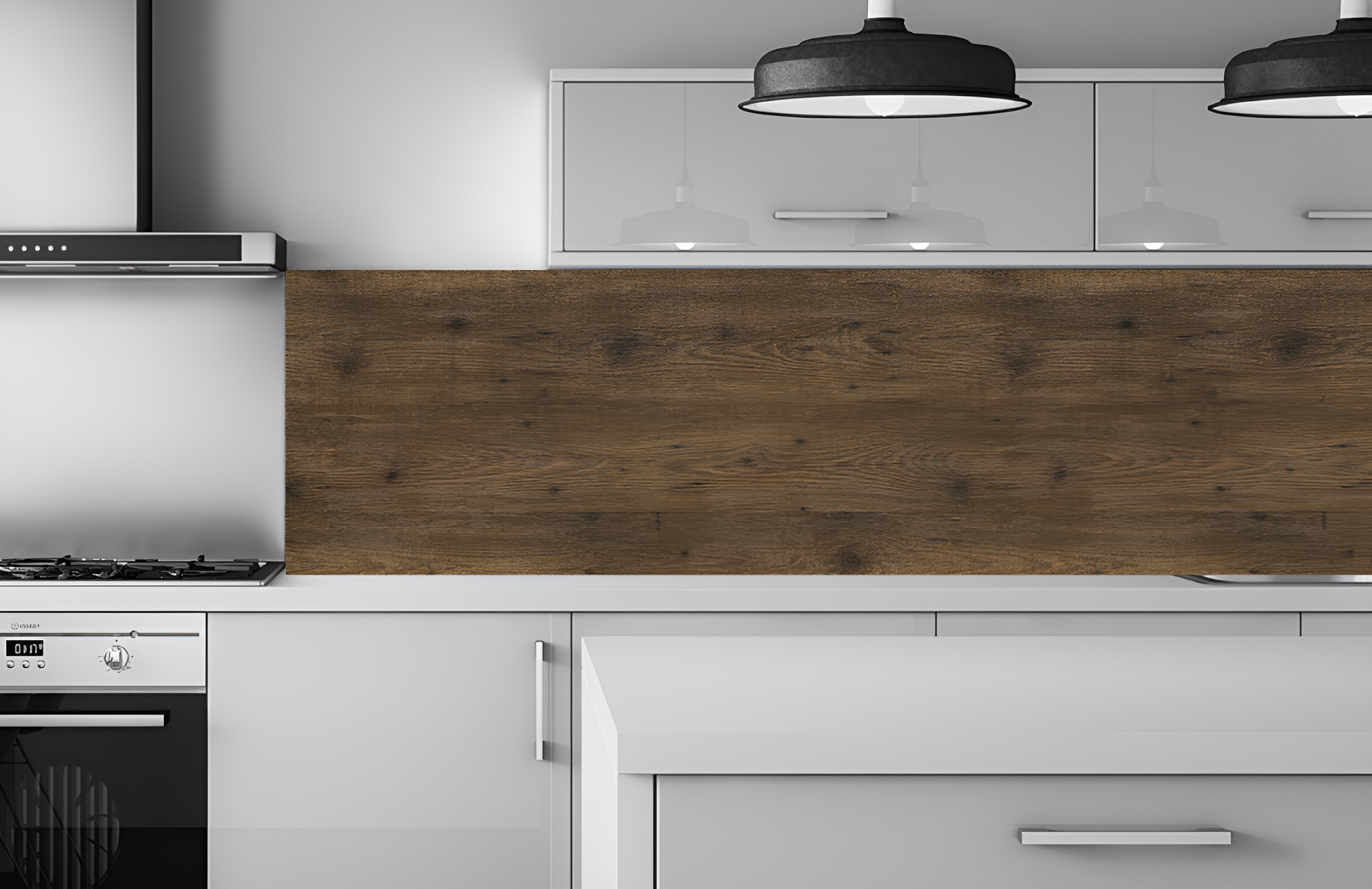 Кухонный фартук на стену "Скиф" 700x600 мм. Цвет - Орех пекан