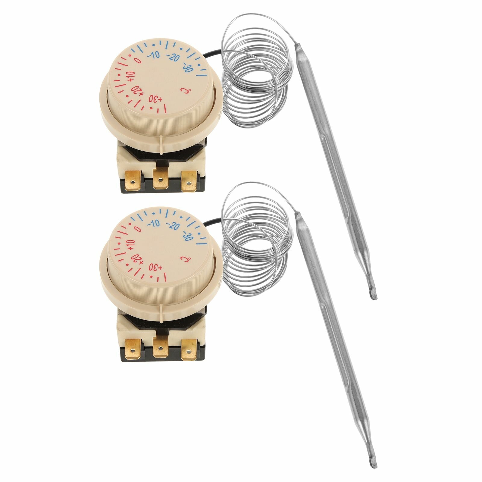 Белый универсальный термостат для холодильника и морозильной камеры с ручкой регулировки