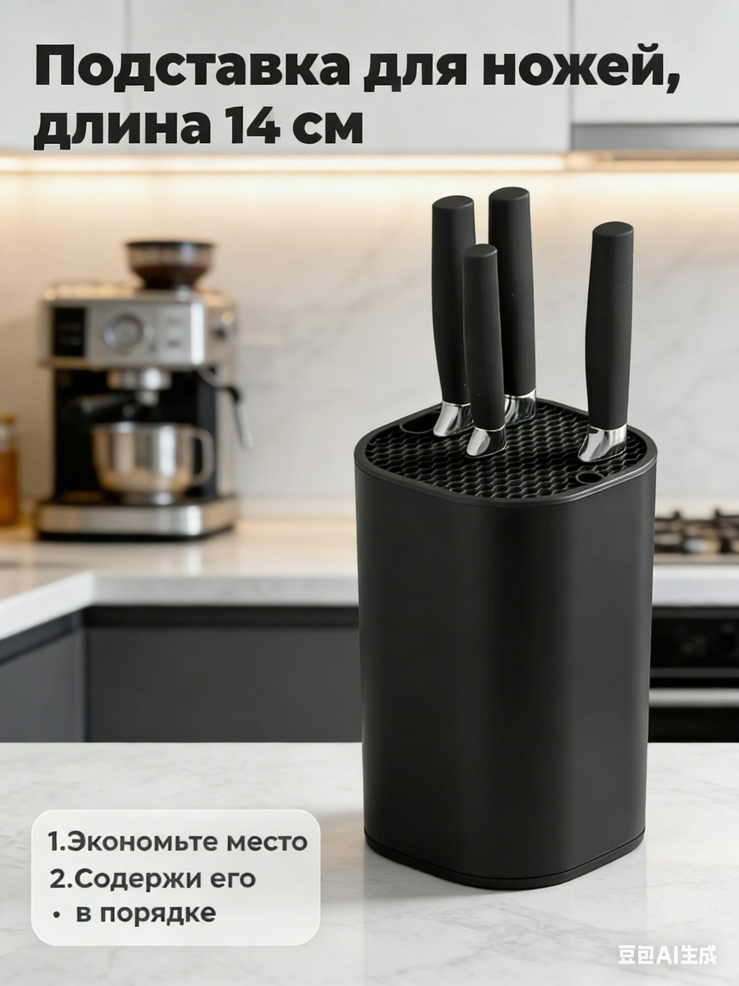 Подставка для ножей, длина 13 см