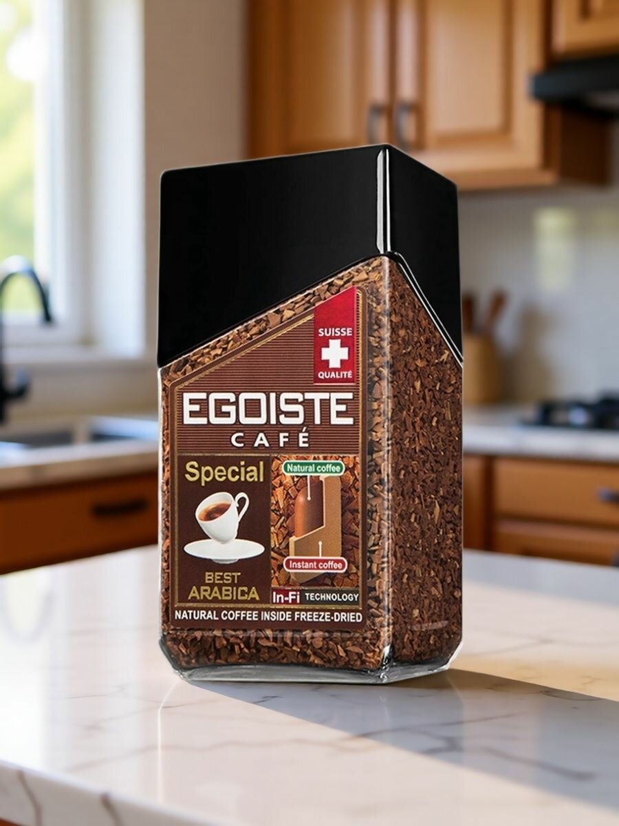 Кофе молотый в растворимом EGOISTE Special, 100 г / 1 банка