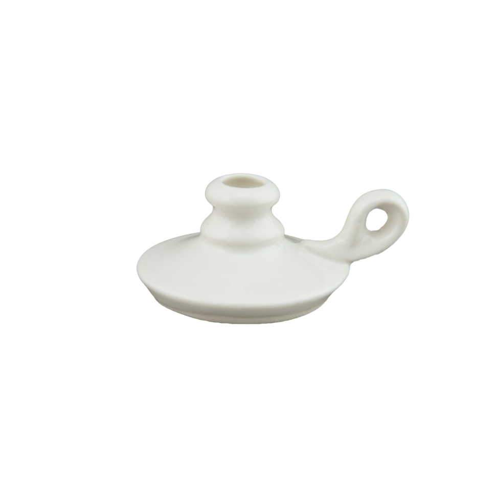 Подсвечник "Капля" с ручкой (бел.)