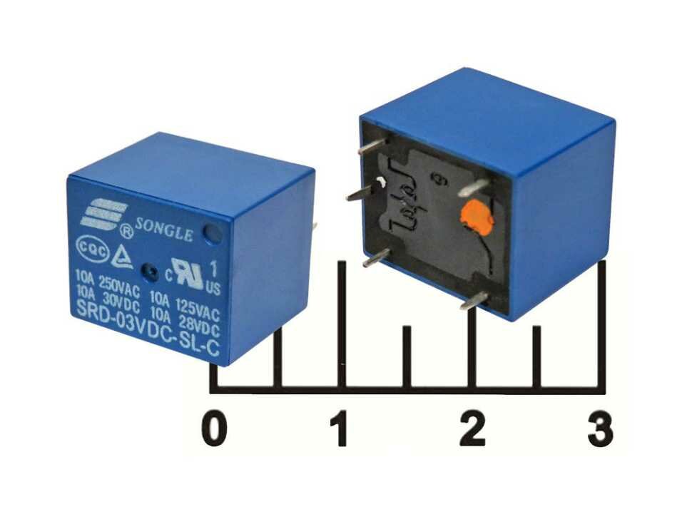 Реле =3V 10A/240V SRD-03VDC-SL-C