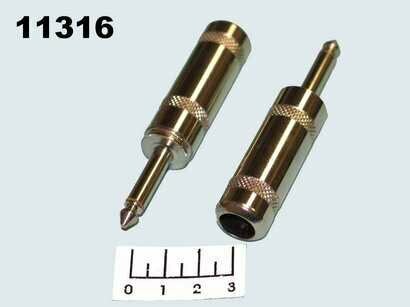 Разъем AUD 6.3 штекер моно металл