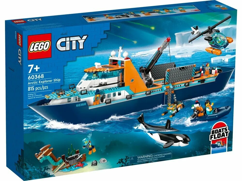Лего City серия, LEGO 60368 Arctic Explorer Ship, lego конструктор для мальчика, лего для девочек