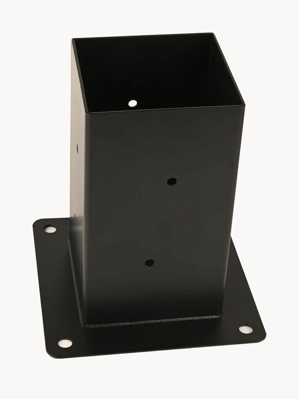 Коннектор опора для бруса, 100х100мм, сталь, толщина 2мм, 1шт, чёрный