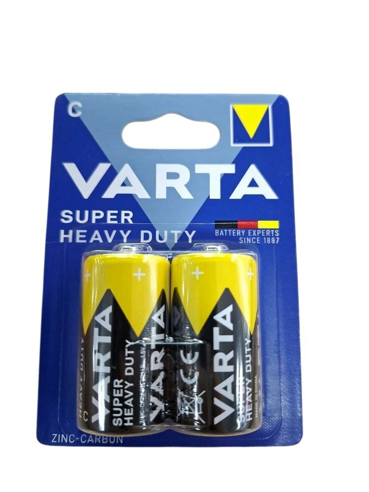 Батарейка Varta R14/C Super Heavy Duty BL2, 2шт.