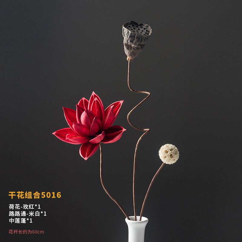 Букет из сухих цветов, декоративные украшения из настоящих цветов, лотос, высушенные на воздухе коробочки лотоса, натуральный корень лотоса, цветочная композиция в стиле дзен, украшение гостиной в китайском стиле.
