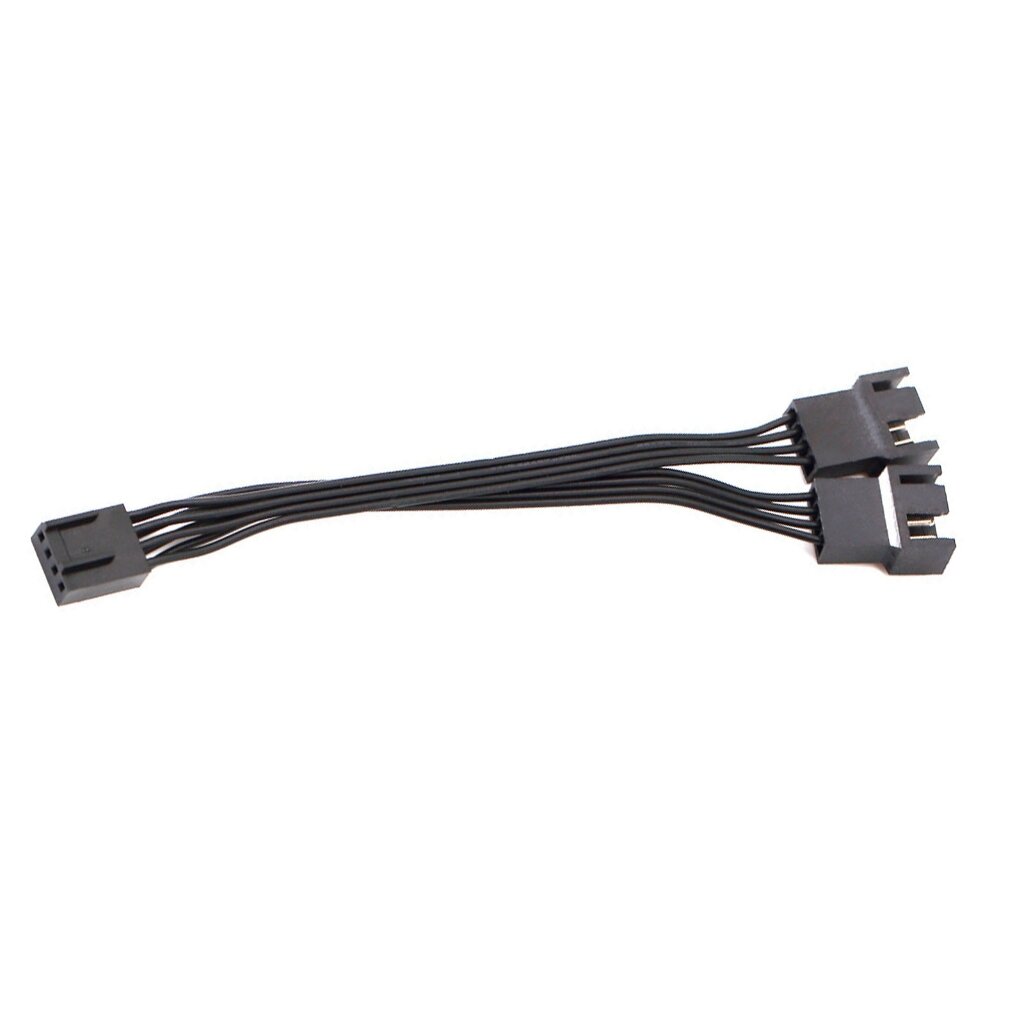 2Way PVC 4Pin Pwms Double Fan Splitter Cable Optimizes PC Cooling Efficiency