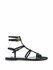 Босоножки Elisabetta Franchi Strap hook flat sandals, размер 41, black/black