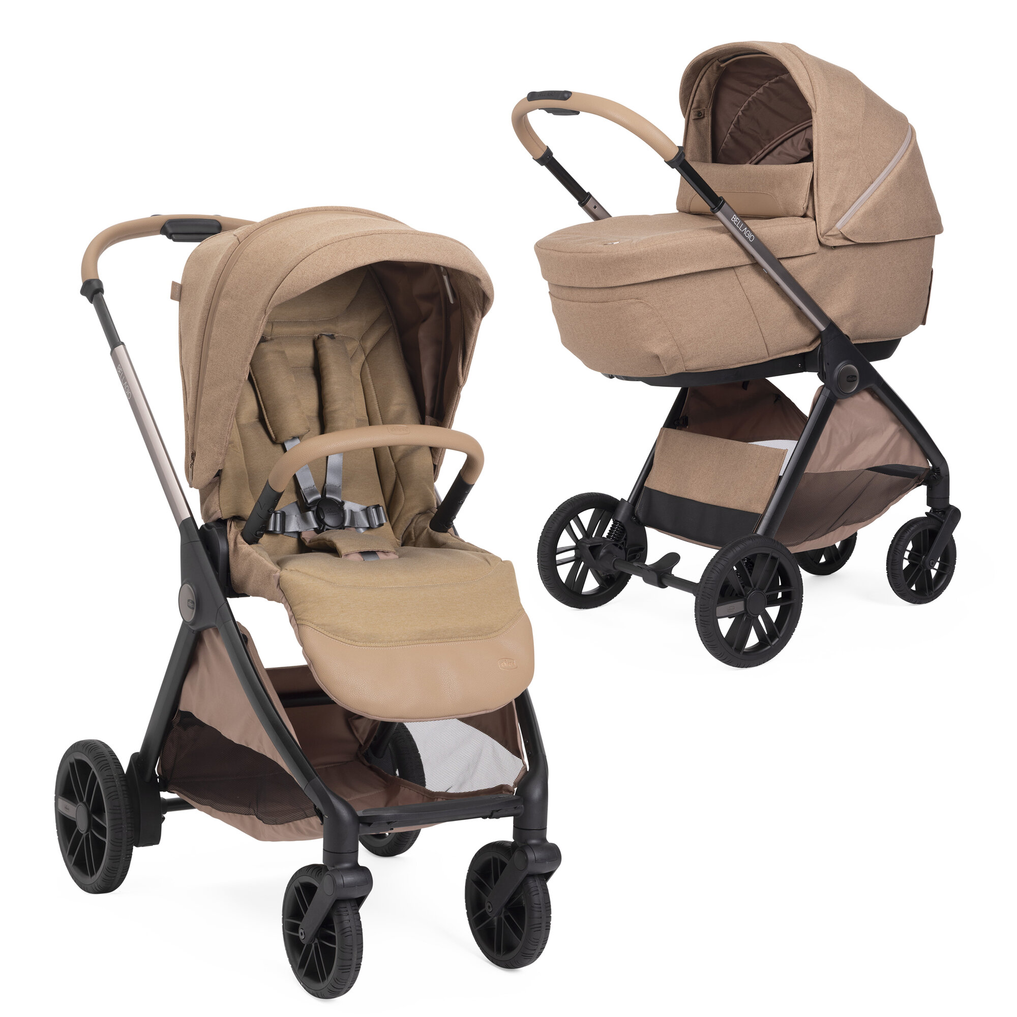 Детская коляска 2в1 Chicco Bellagio, цвет Caramel / 2026 (Карамельный)