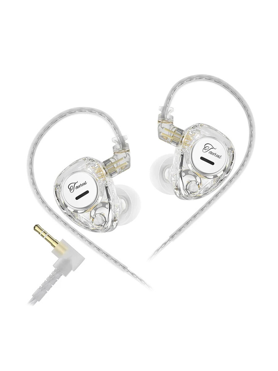 KZ Taurus без микрофона, прозрачный, проводные наушники