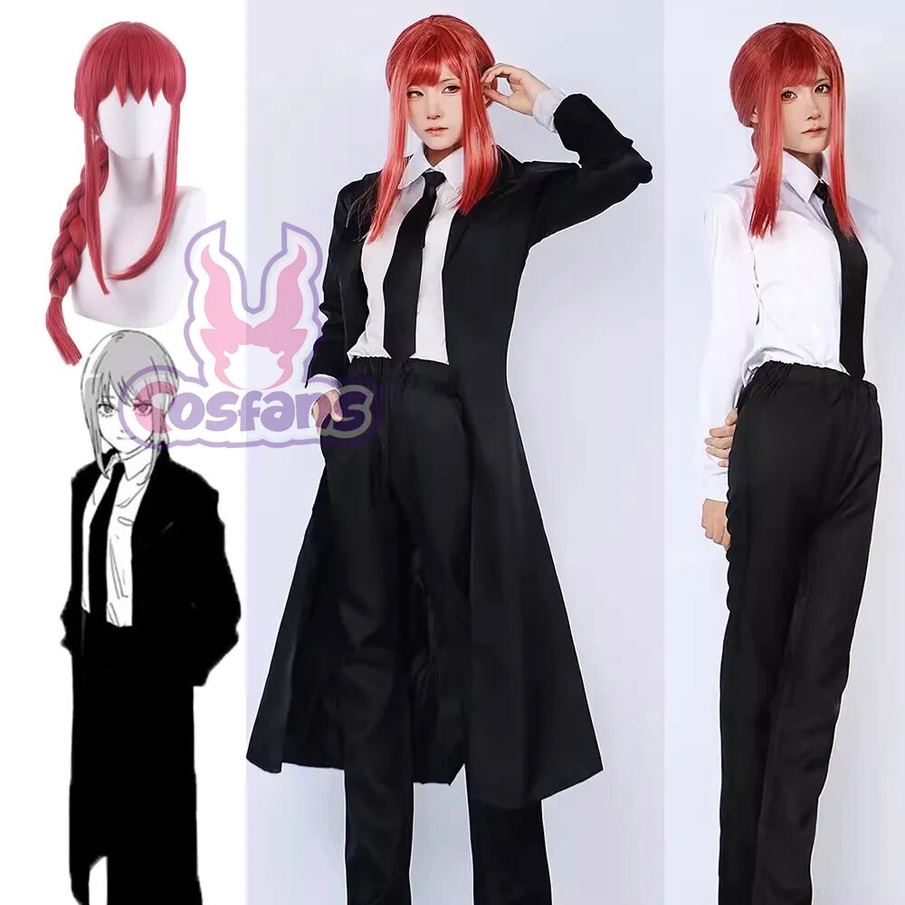 Косплей костюм Макима из Chainsaw Man S, costume wig