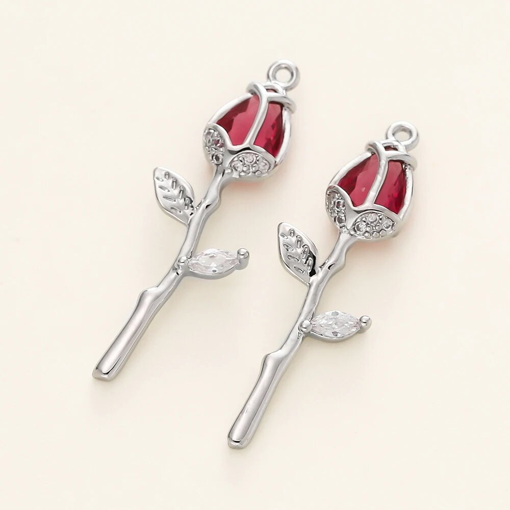 Подвески St.kunkka латунные позолоченные с цирконом 2/4 шт 4pcs, Platinum