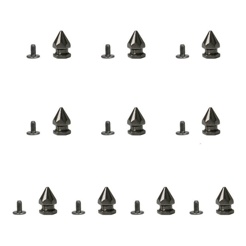 Бронзовые заклёпки для ремней и ошейников, пистолет черный - 17 шестиугольная башня 8