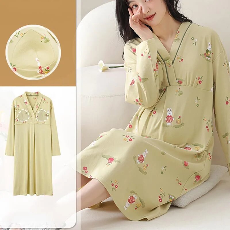 Хлопковая ночная рубашка для беременных L, H