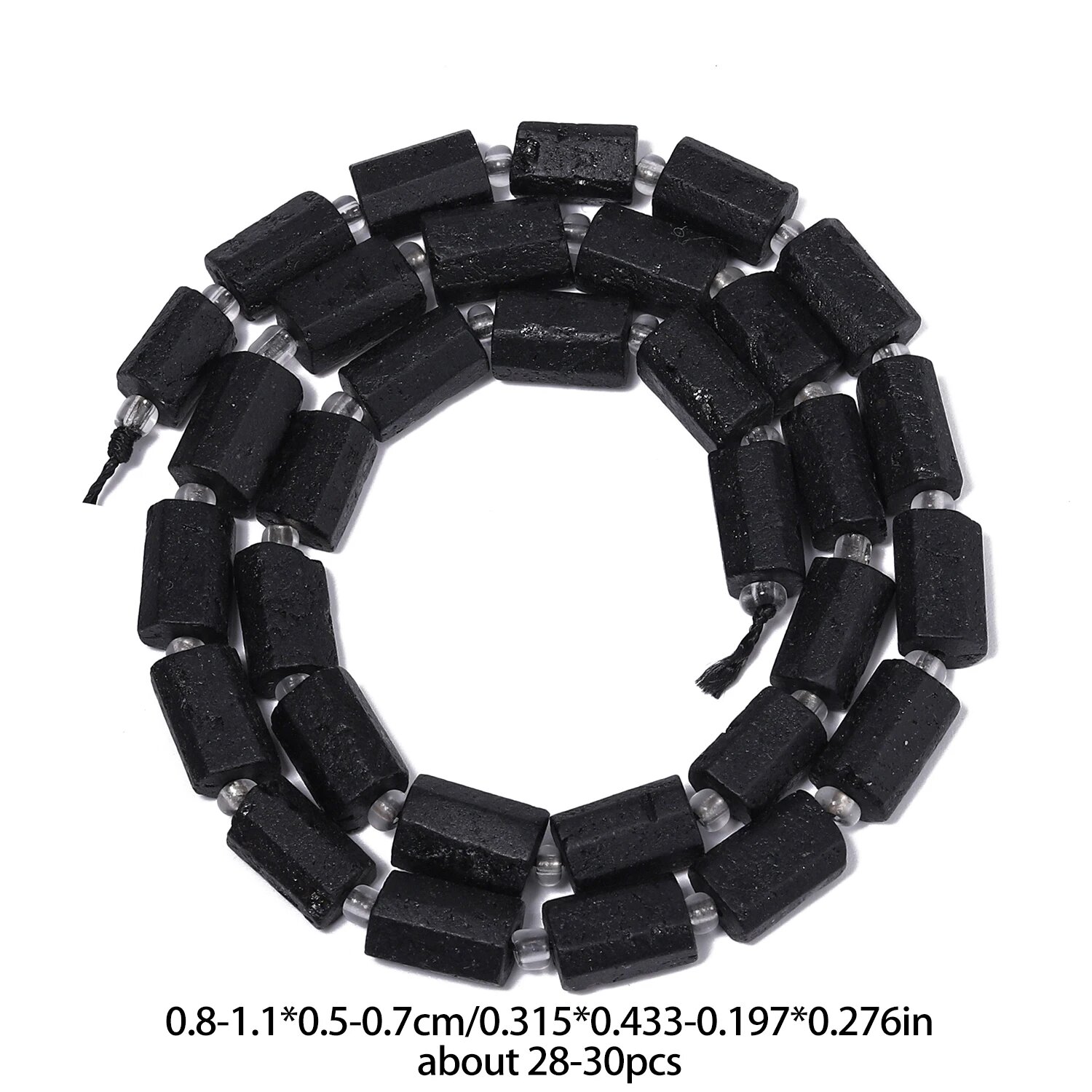 Бусины из черного турмалина AOHAYOOMQ 8-11 мм 38cm