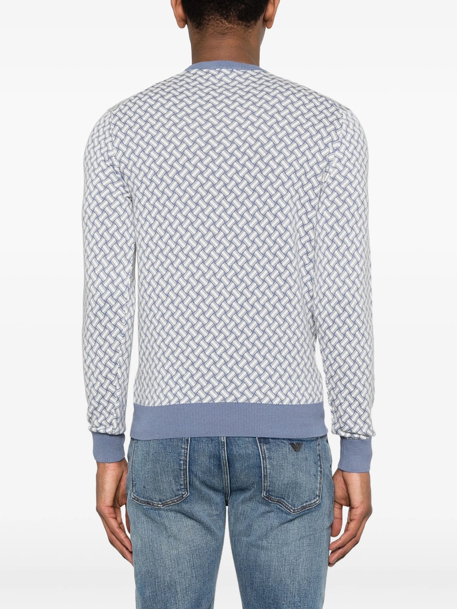 Свитер Drumohr Geometric-pattern sweater, размер 54, , синий — фото 1