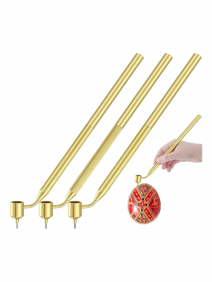 Набор из 3-х ручек для рисования горячим воском Pysanka для декоративно-прикладного искусства
