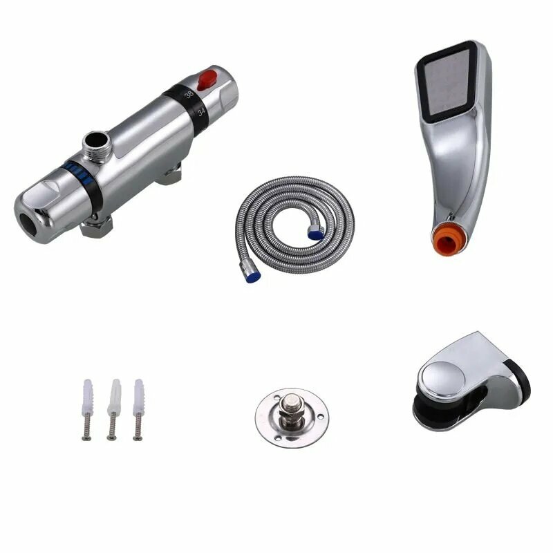 Кран с термостатом для ванн, Гигиенический душ со смесителем, Комплект сантехники, ой, Термостатические смесительные клапаны, с терморегулятором,