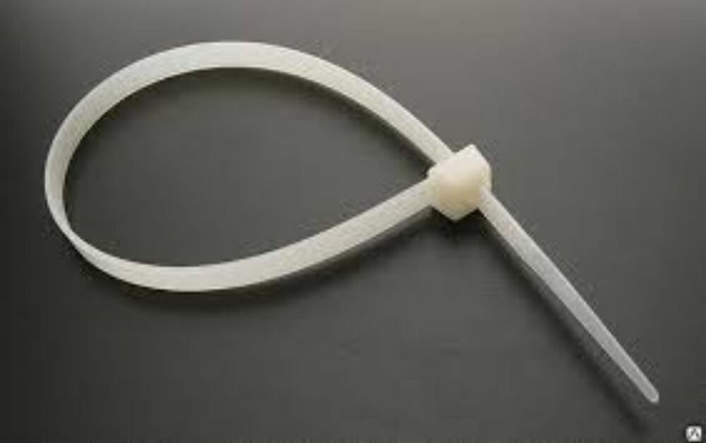 Хомут Novocraft Нейлоновый кабельный, размер 5,0х300 мм, белая, 100 штук