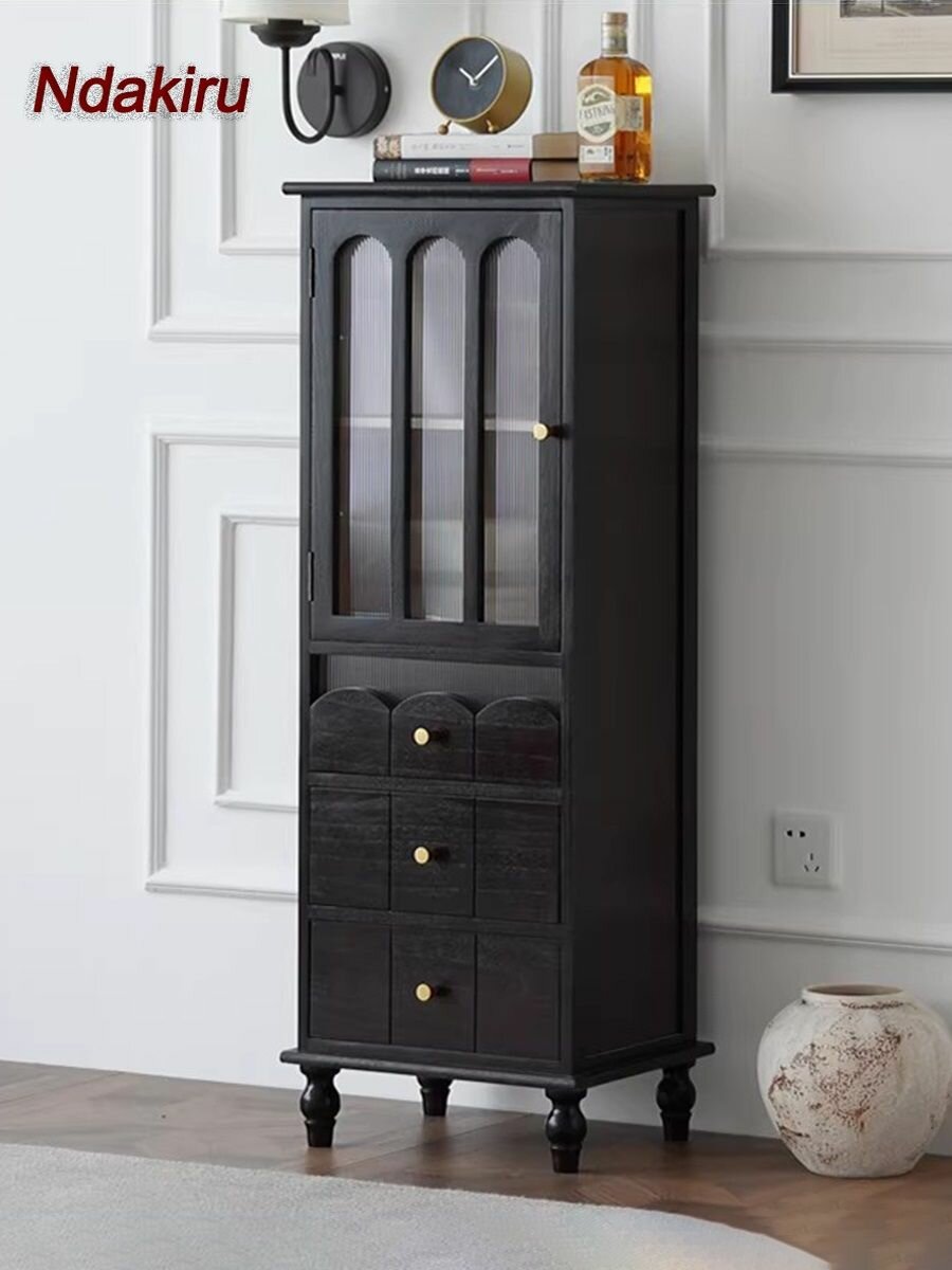 Шкаф-витрина, Комод деревянный с ящиками буфет, сервант для гостиной кухни и спальни, для посуды, книг, вещей, бокалов тарелок и предметов, универсальная мебель для интерьера