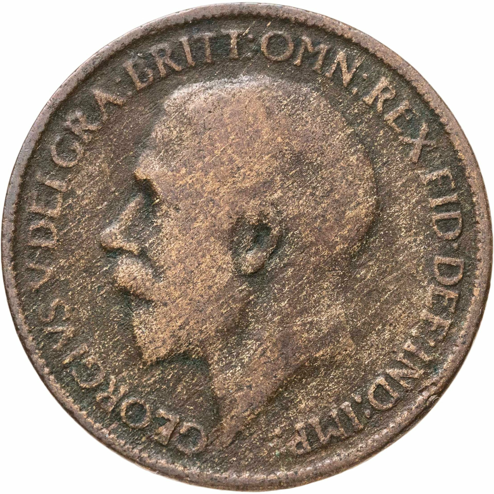 Великобритания 1/2 пенни penny 1920, Бронза