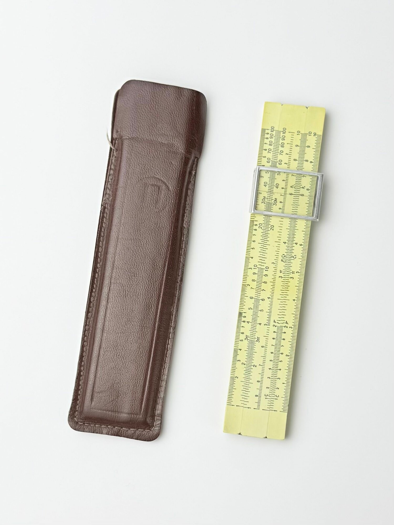 Антикварная маленькая логарифмическая линейка СССР 1964 год Ленинград