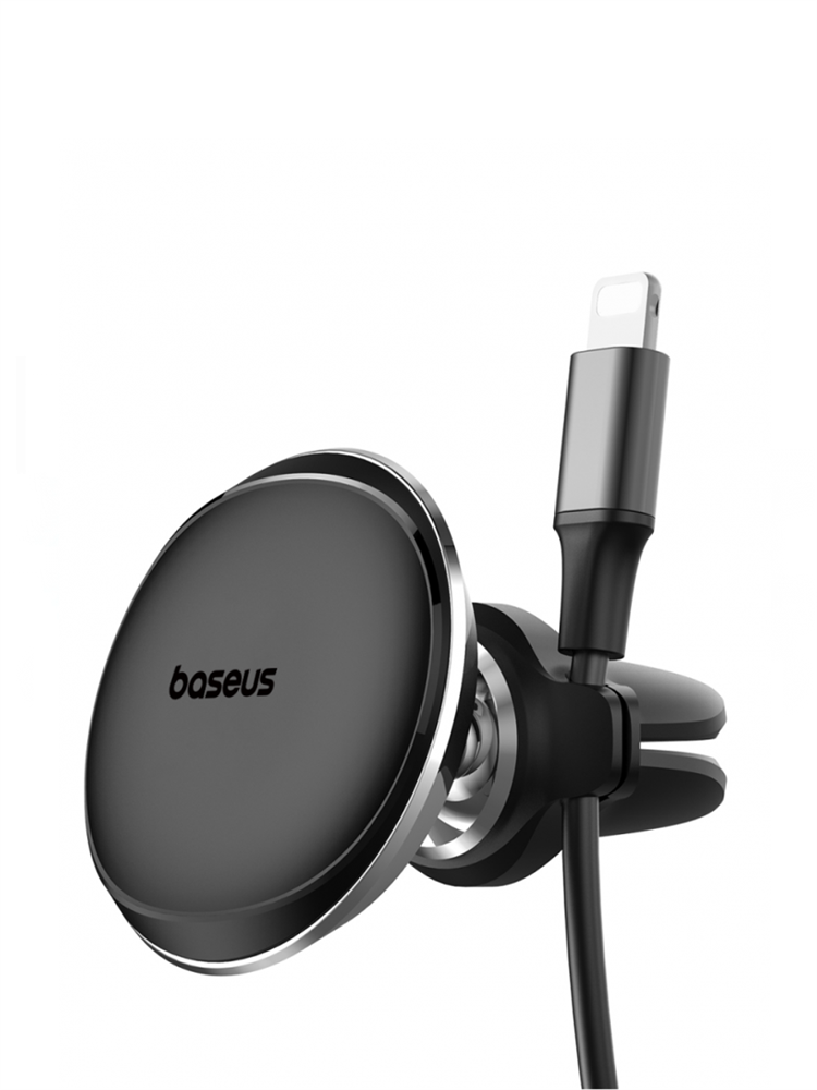 Baseus Автомобильный магнитный держатель Baseus Magnetic Car Mount Phone Holder with Cable Clip Air Vent Version SUGX-A0V (C40141201113-00) черный