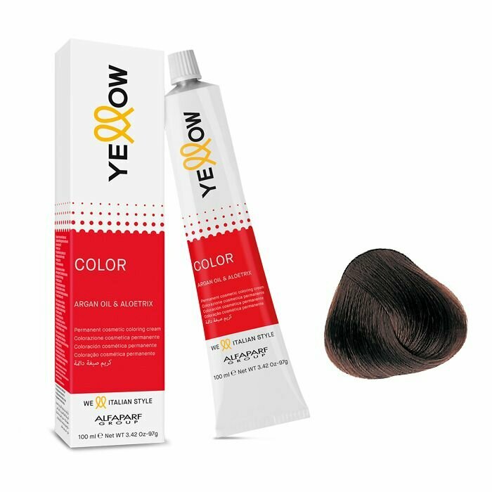 Краска для волос перманентная профессиональная YE COLOR 6.45 (темный медно-махагоновый блонд), 100 мл 16691