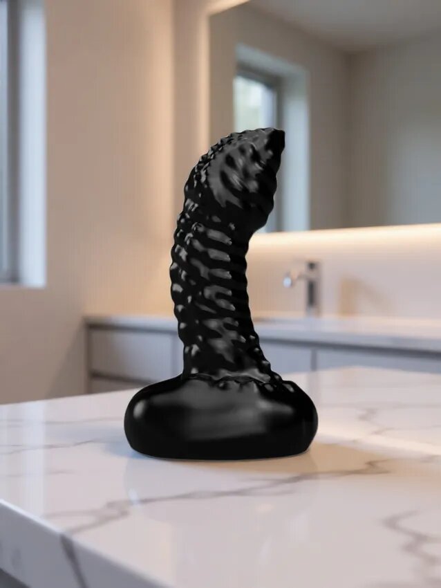 Массажеры простаты LOVETOY (А-Полимер) Чёрный плаг-массажёр для простаты - 7,2 см.