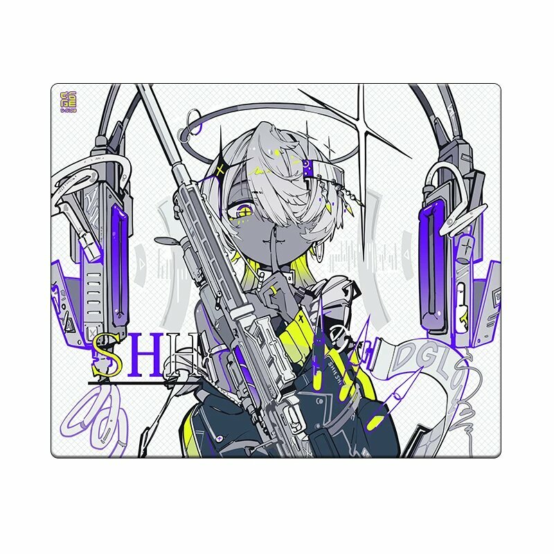 D-GLOW【Ice Crystal】ICE SPEED — двухмерный коврик для мыши из закаленного стекла для девочек, специально для FPS-игр,