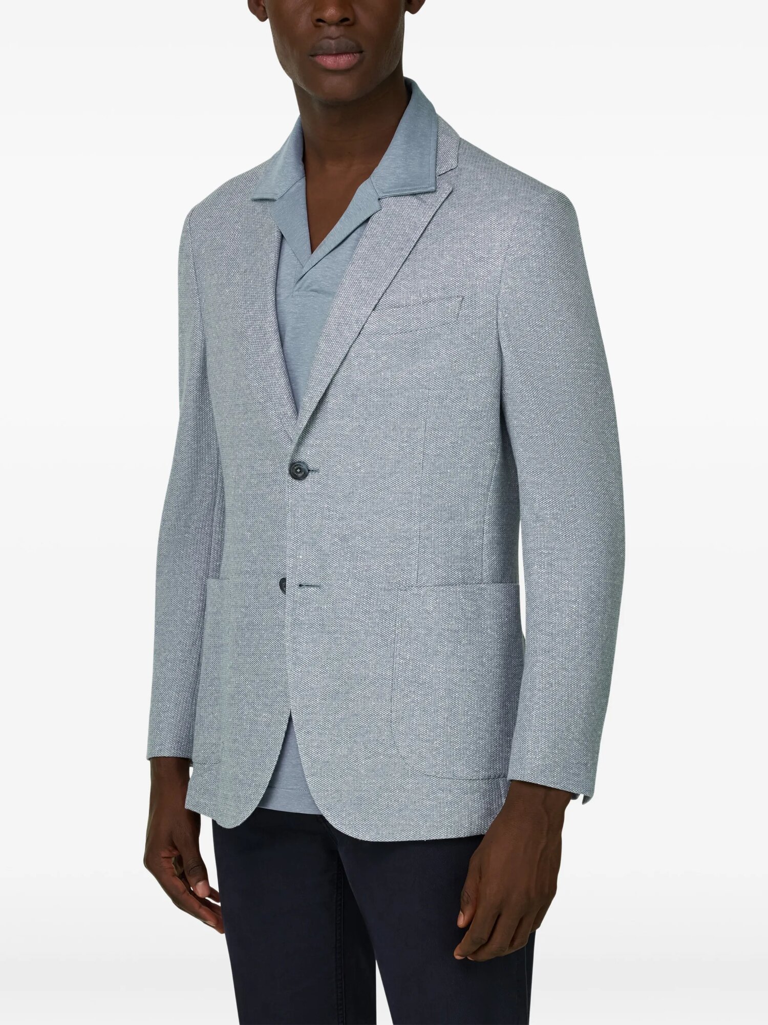 Пиджак Boggi Milano Patch-pocket blazer, размер 52, blue — фото 1