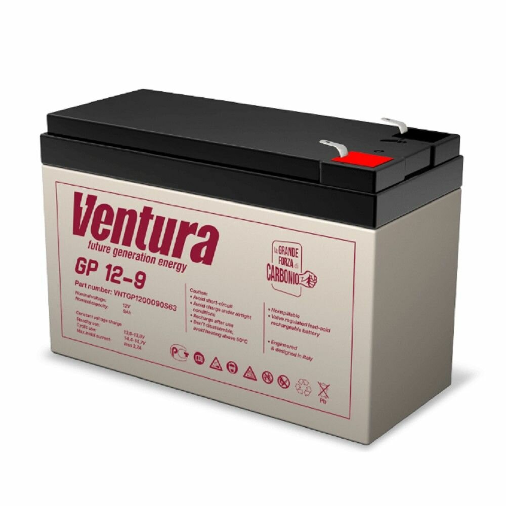 Батарея для ИБП VENTURA GP 12 - 9 12B, 9000мАч AGM