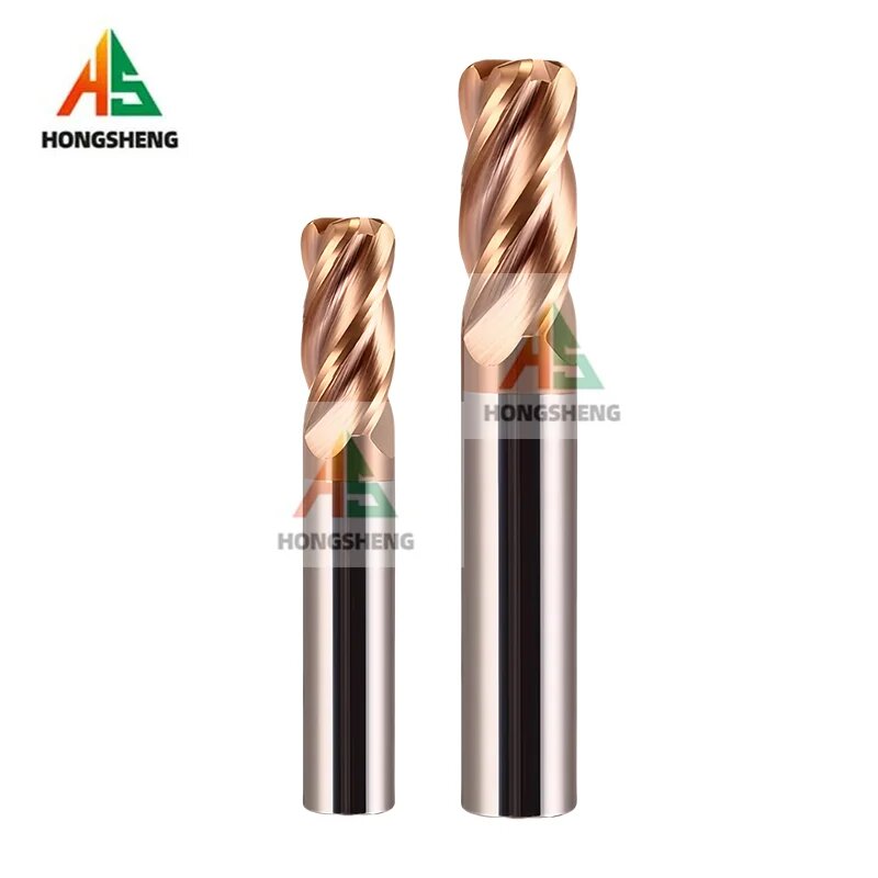 HUAKAIWL Угловая радиусная концевая фреза 4 канавки R0.5 R1 12R0.5X12X150