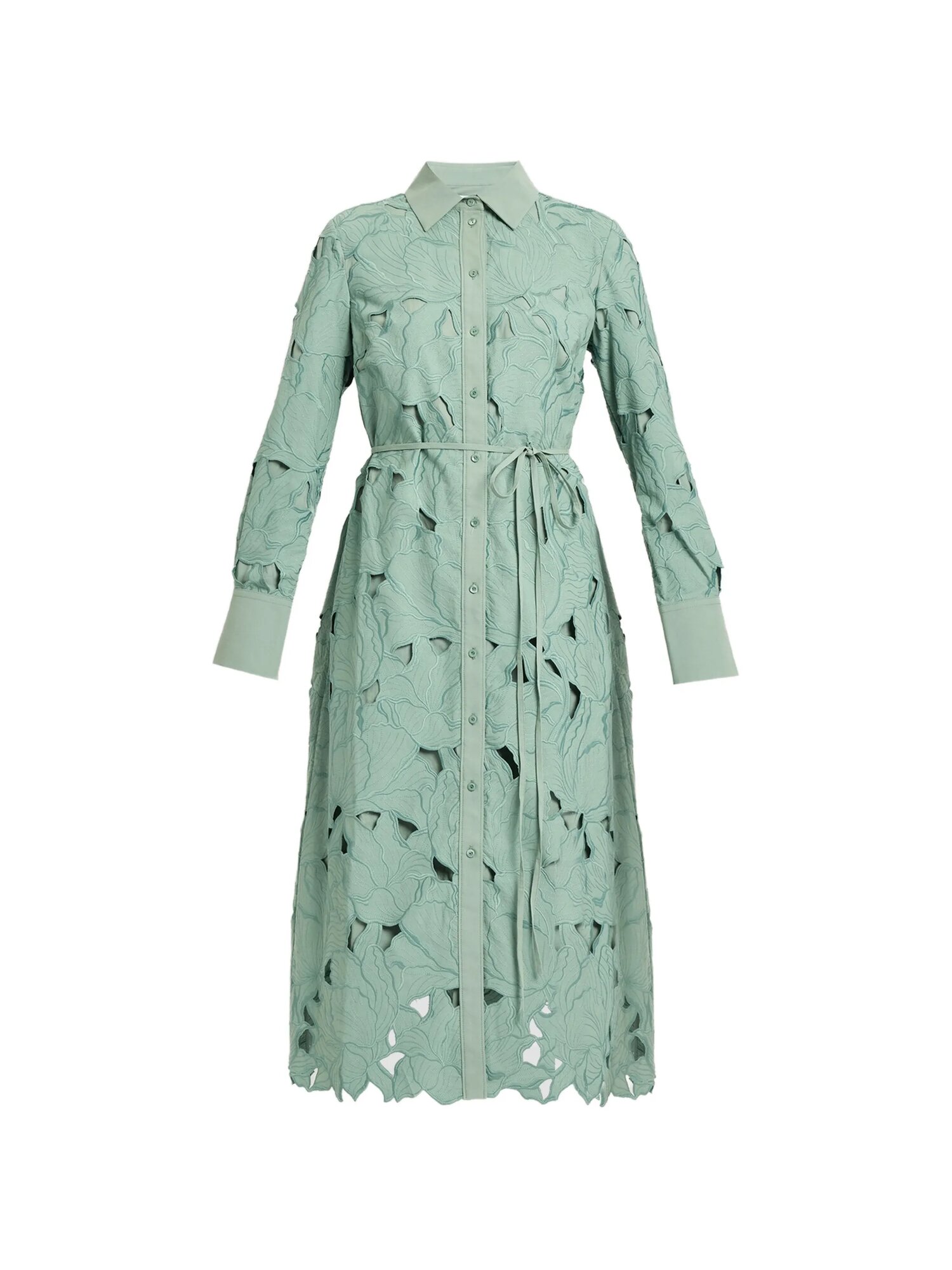 Платье Floral cut-out shirt dress