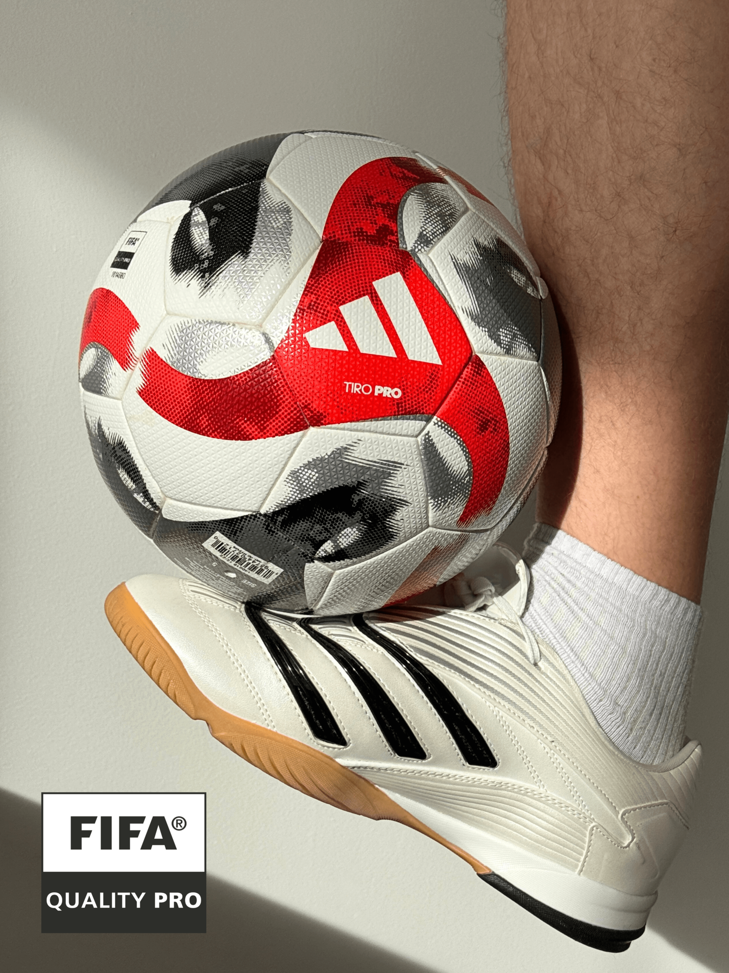 Мяч футбольный профессиональный ADIDAS Tiro Pro, HT2428, FIFA Quality Pro, размер 5