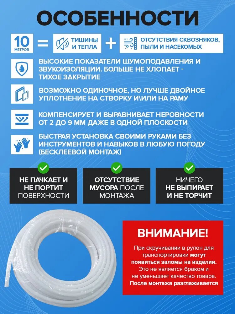 Уплотнитель для окон и дверей — фото 1