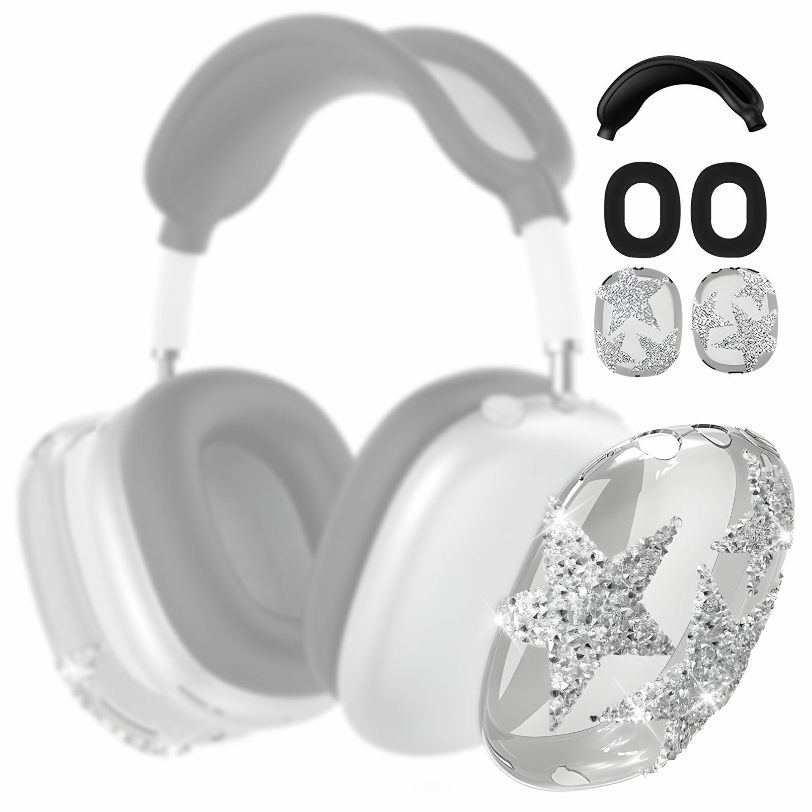 Модный силиконовый чехол с кристальной вселенской тематикой для наушников