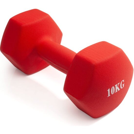 Гантель гексагональная Victoryfit неопрен 10 кг (красная)