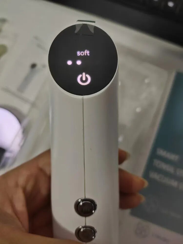 Косметологический комбайн для очистки лица с LED-подсветкой, аккумуляторный — фото 1