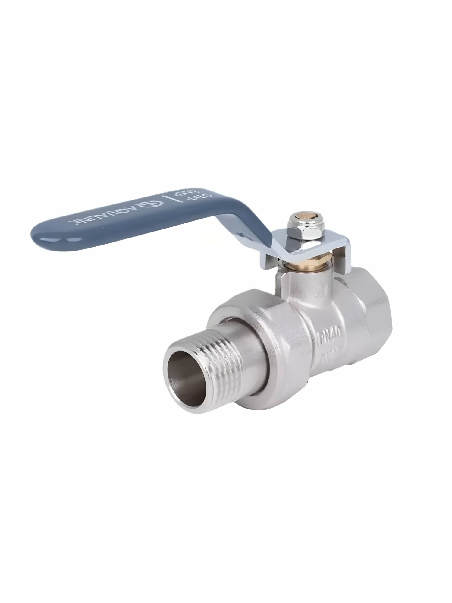 Кран для воды, 3/4", г-ш, латунь, ручка, с американкой, AquaLink