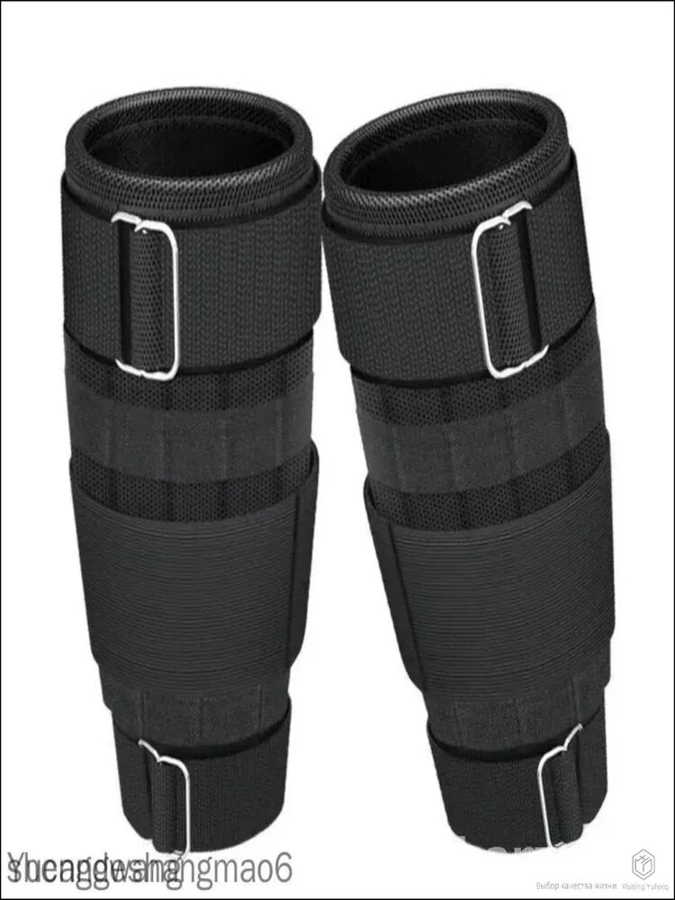 Утяжелители для ног и рук 2шт по 14 кг Черные матовые из нейлона для фитнеса