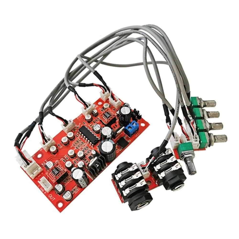 DC 12V 24V PT2399 цифровой микрофон аудио усилитель плата караоке пластина ревербератор предусилитель ревербератор OP275 операционный усилит