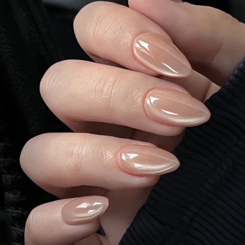 30шт Нажмите На Ноготь Красно-Коричневый 3D Дизайн Кристалл Стразы Набор Разных Размеров Простое Нанесение