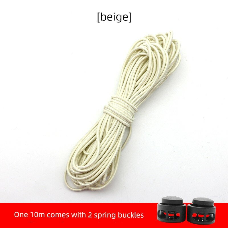 Аксессуары для круглой эластичной ленты, высокоэластичная резинка, тонкая эластичная веревка, аксессуары, черно-белая