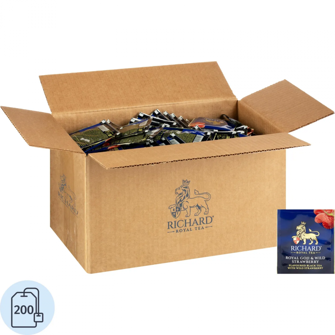 Чай Richard Royal Goji&Wild Strawberry черн аром 1,7гx200саш/уп гофро 2336738 102460