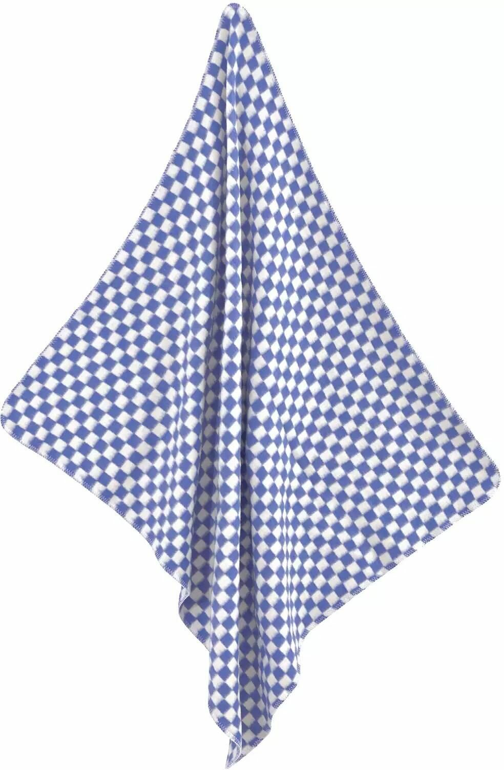 Одеяло байковое Мелкая клетка, синий, 90х112 см