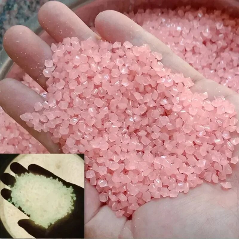Розовый светящийся песок 3-5 мм, 2000 шт.