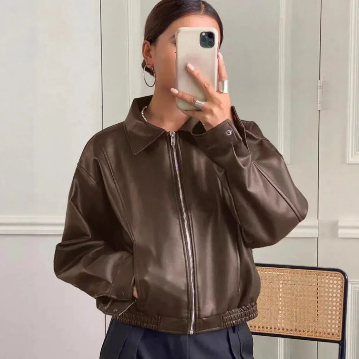 Куртка кожаная